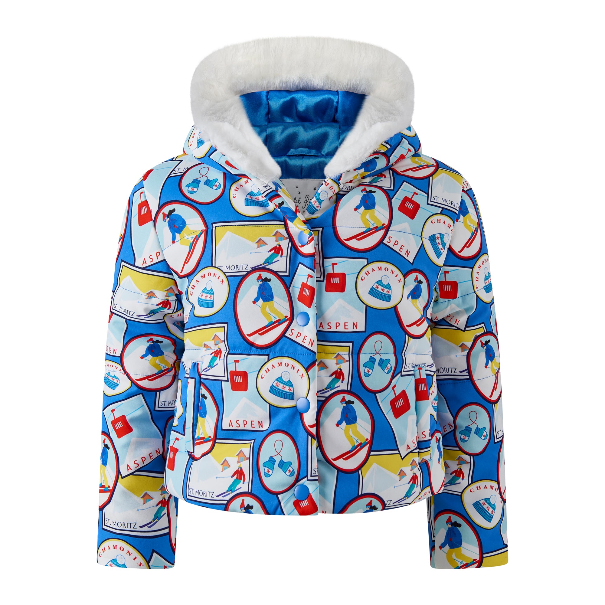 Ski Travel Printed Puffer Jacket