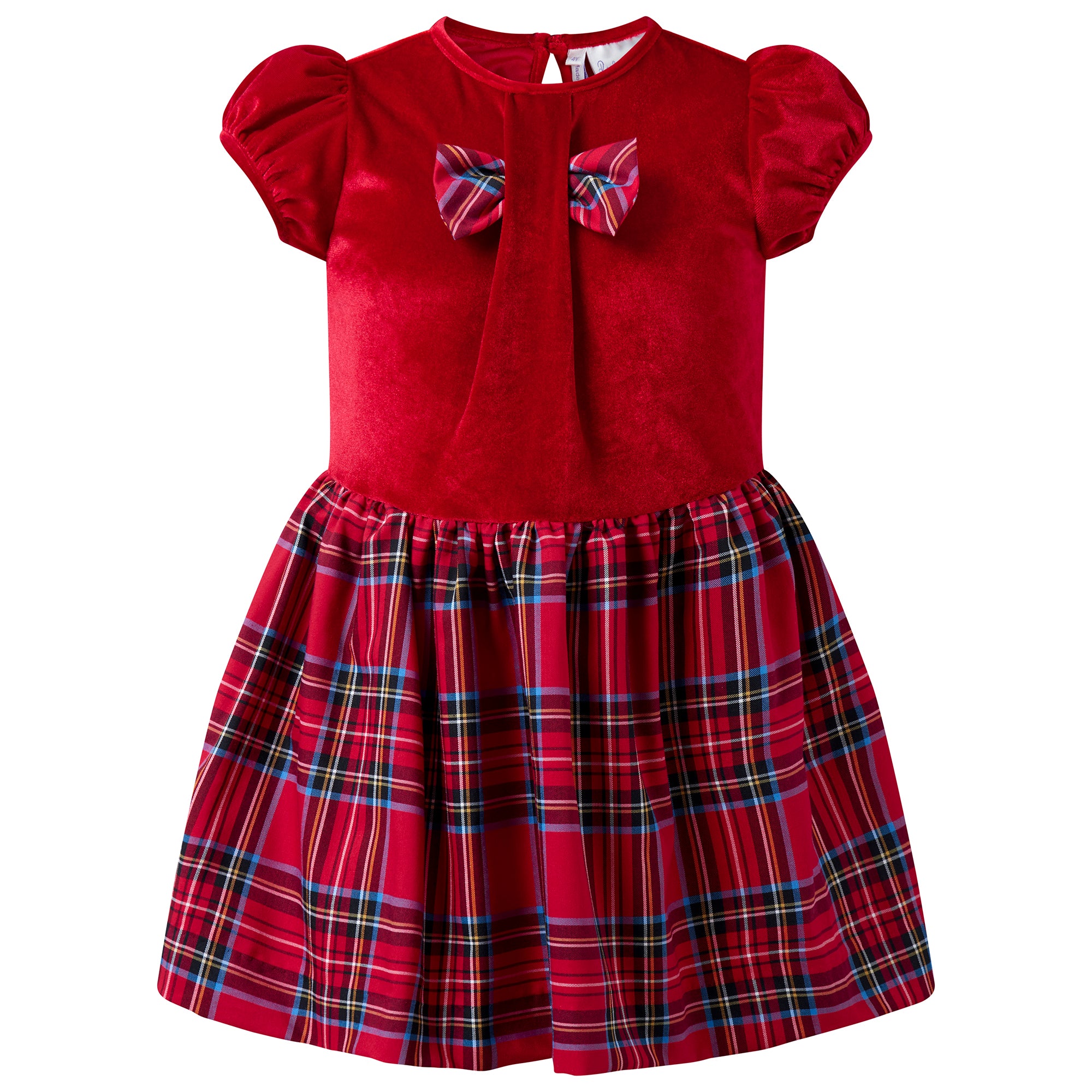 Red Velvet Check Party Dress