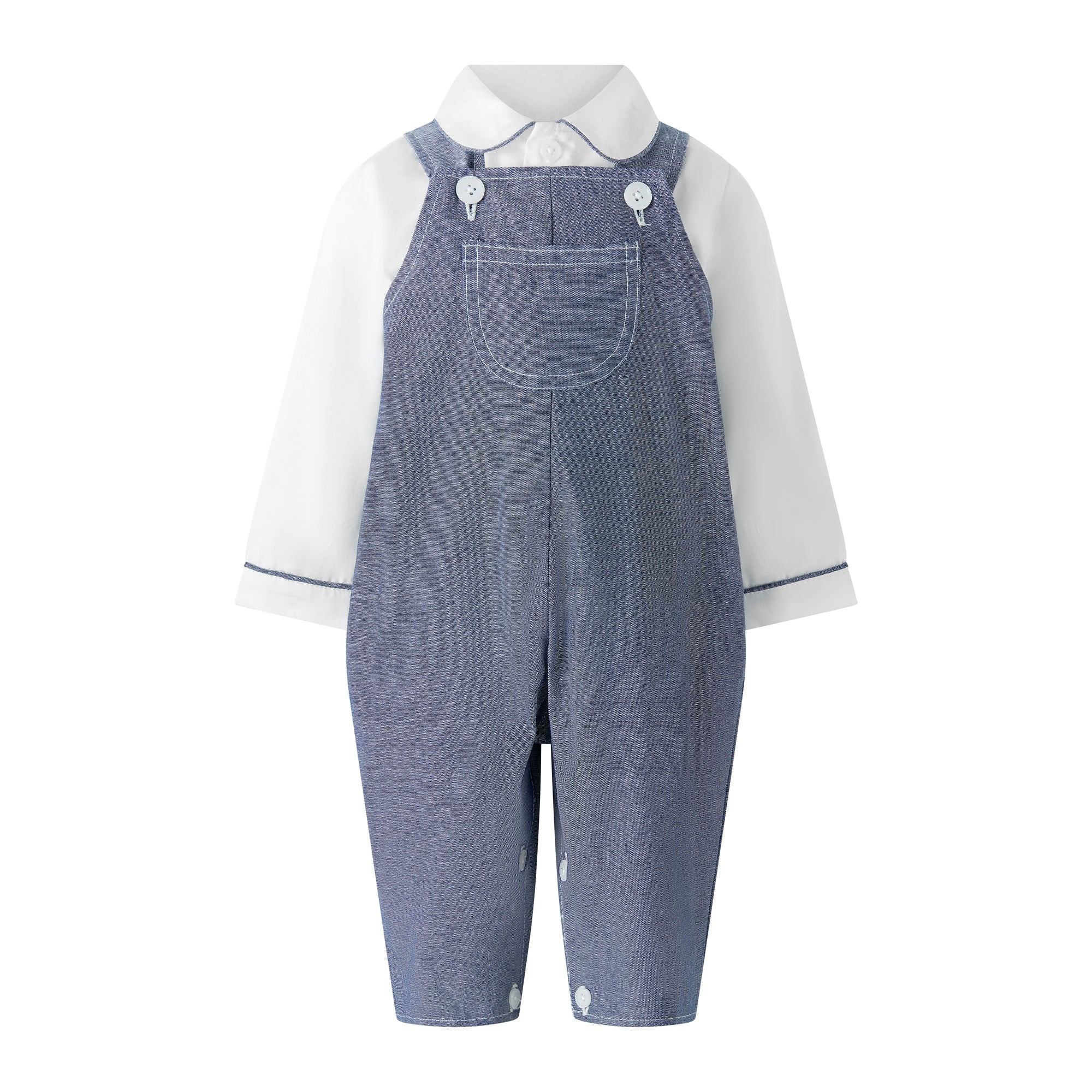 Chambray Dungaree Set
