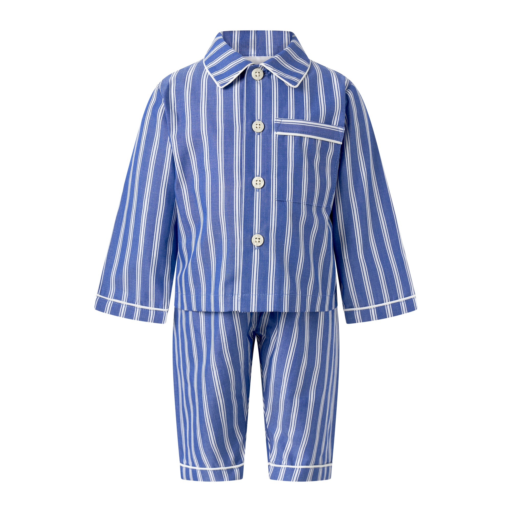 Classic Blue Double Stripe Pyjamas