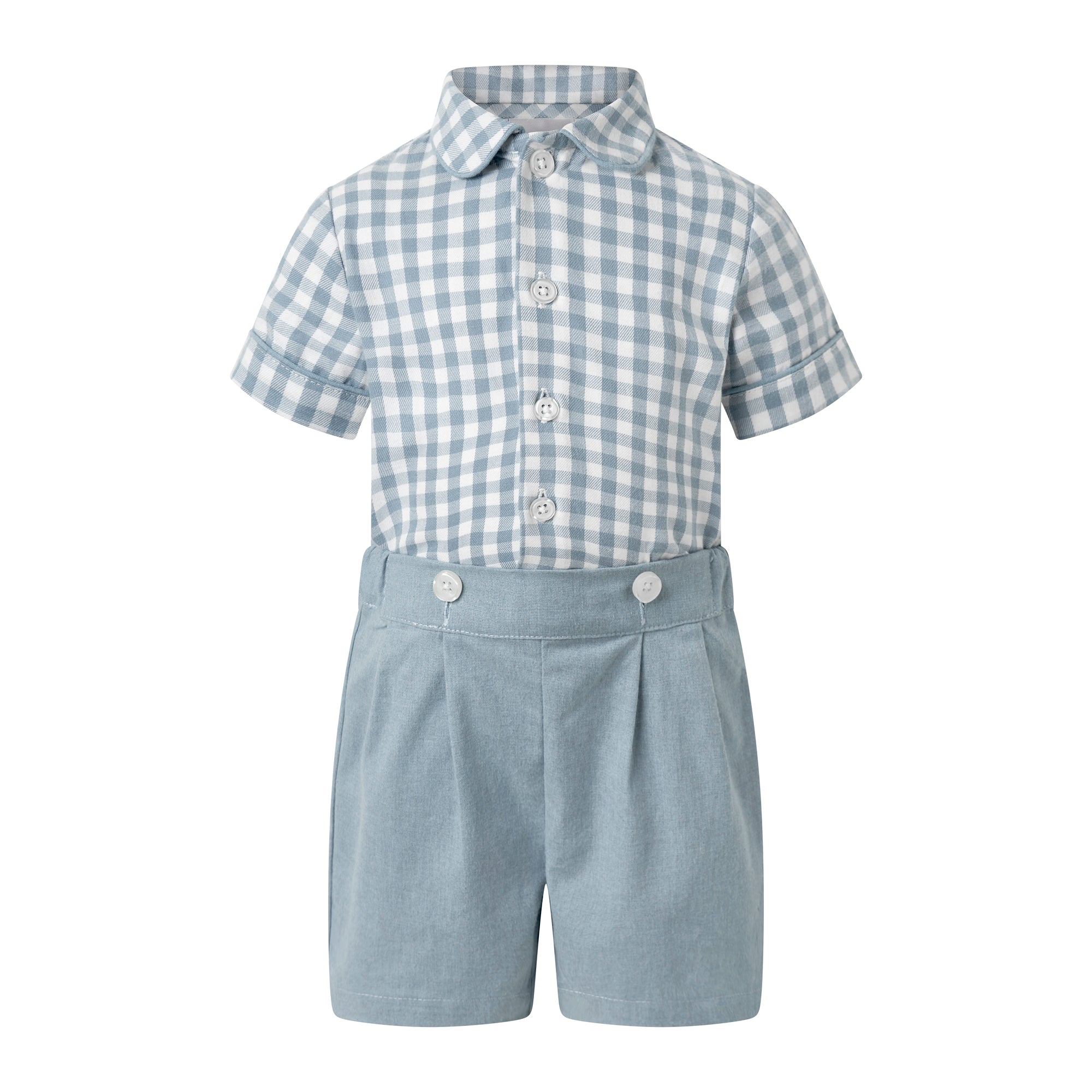 Check Shirt and Short Set